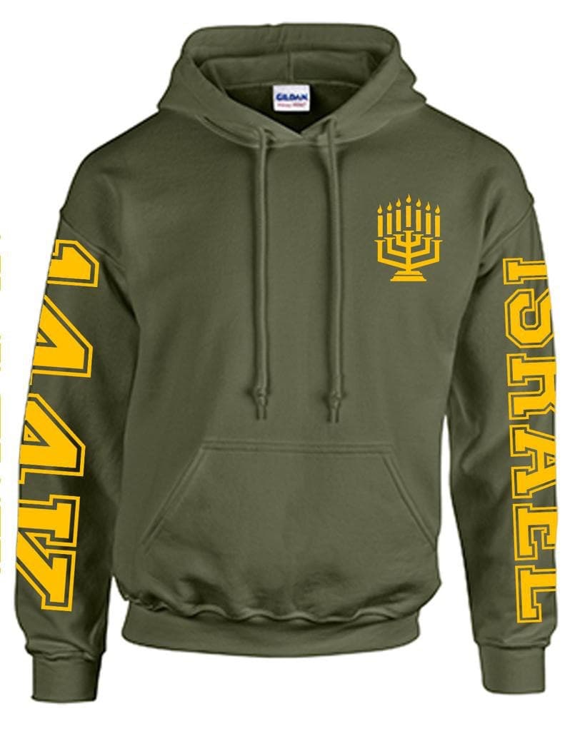 ISRAEL EMBROIDERED PULLOVER HOODED SWEATSHIRT – Original Royalty